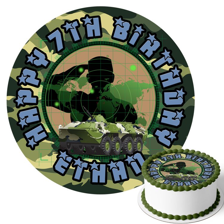 Army (Round Cake Topper)