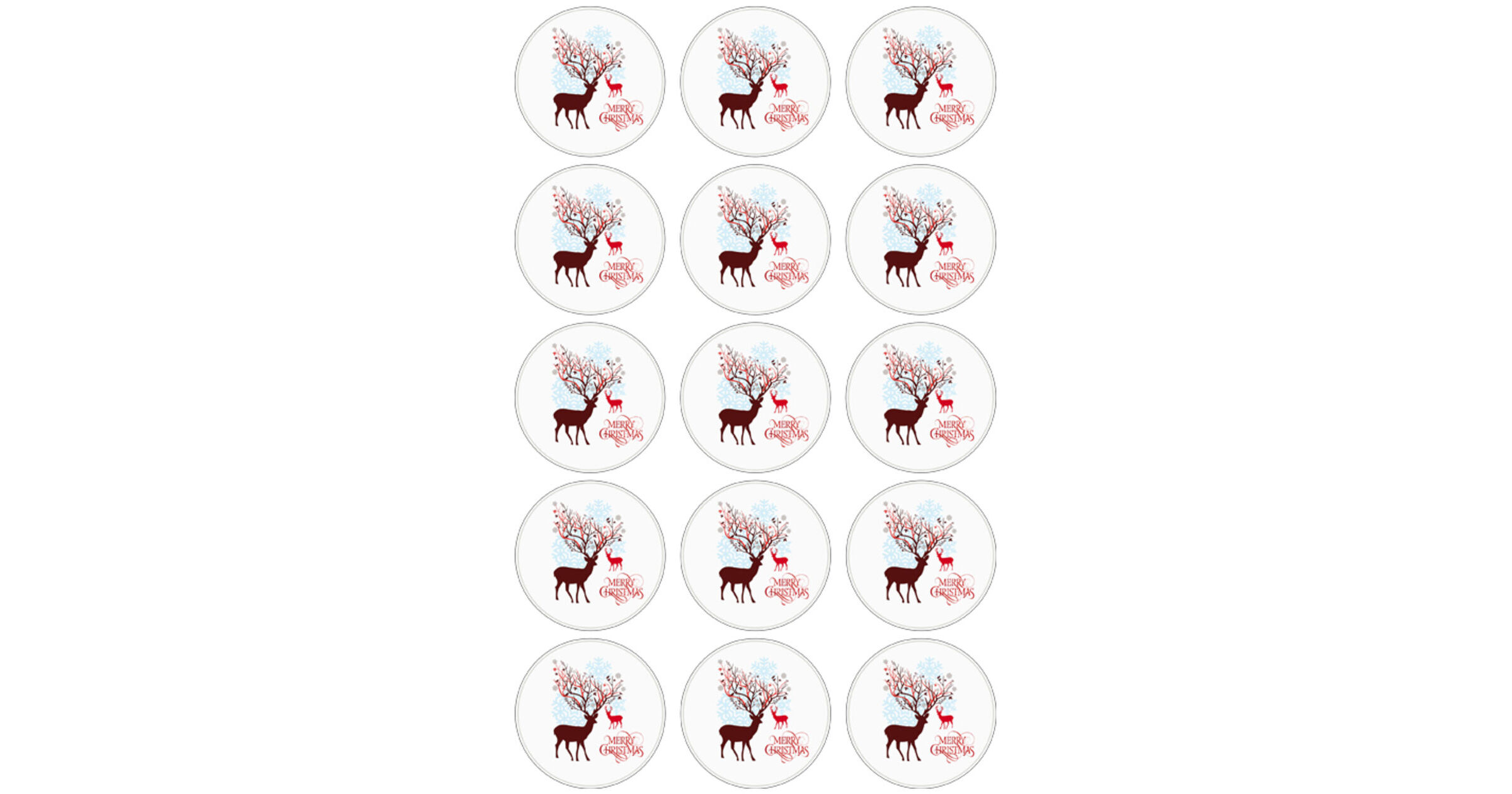 Merry Christmas (Cupcake Toppers)