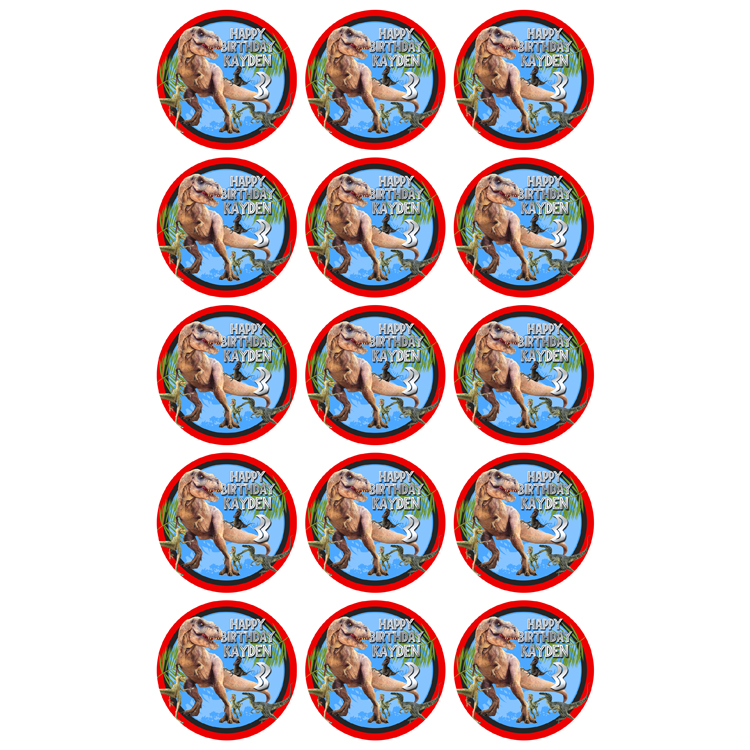 Dinosaur T Rex & Velociraptor (Cupcake Toppers)