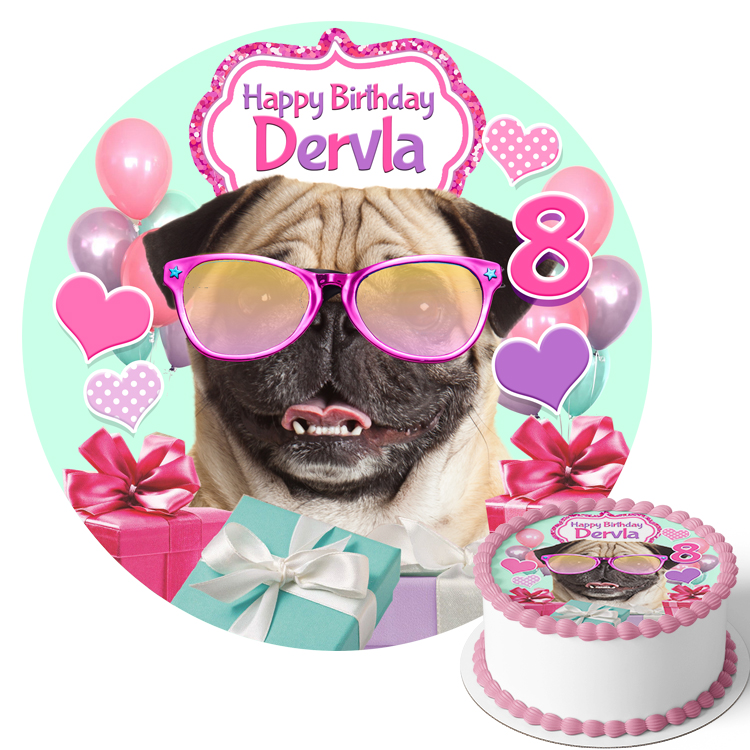 Diva Dog (Round Cake Topper)
