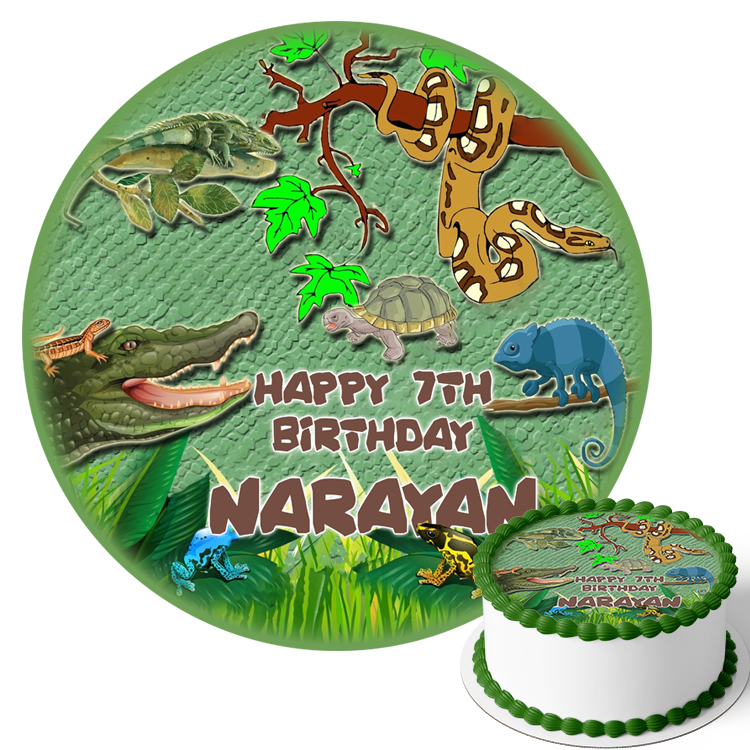 Reptile (Round Cake Topper)