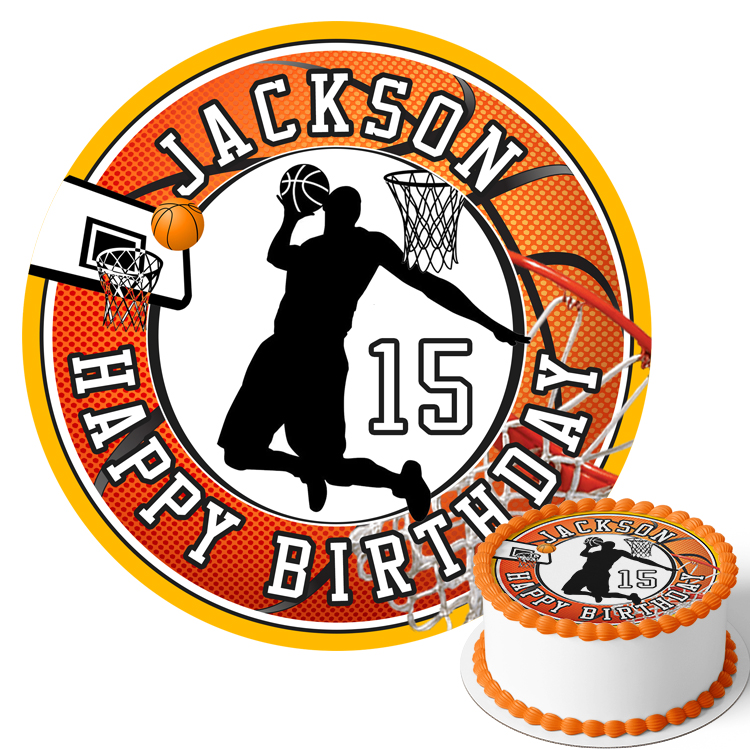Basket Ball (Round Cake Topper)