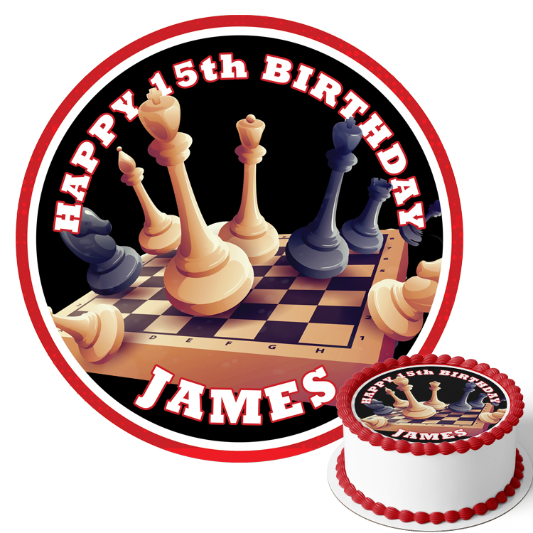Chess (Round Cake Topper)