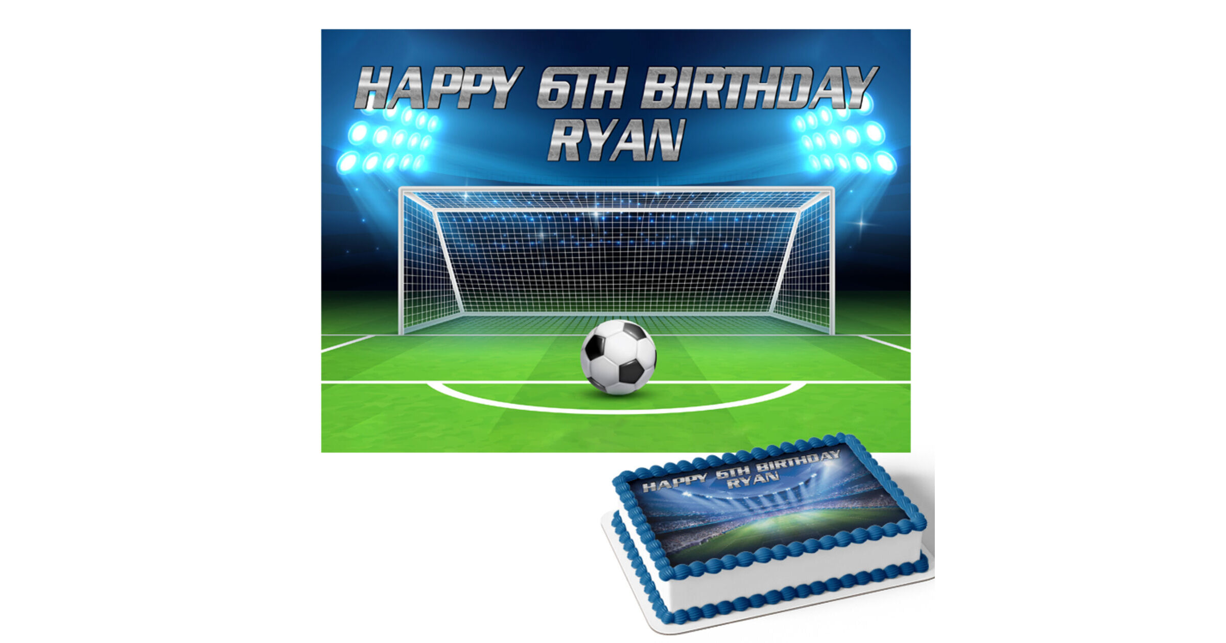 Football (Rectangle Cake Topper)