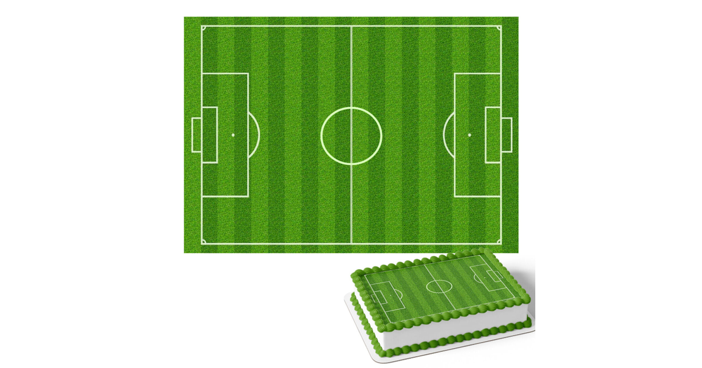 Football Pitch (Rectangle Cake Topper)