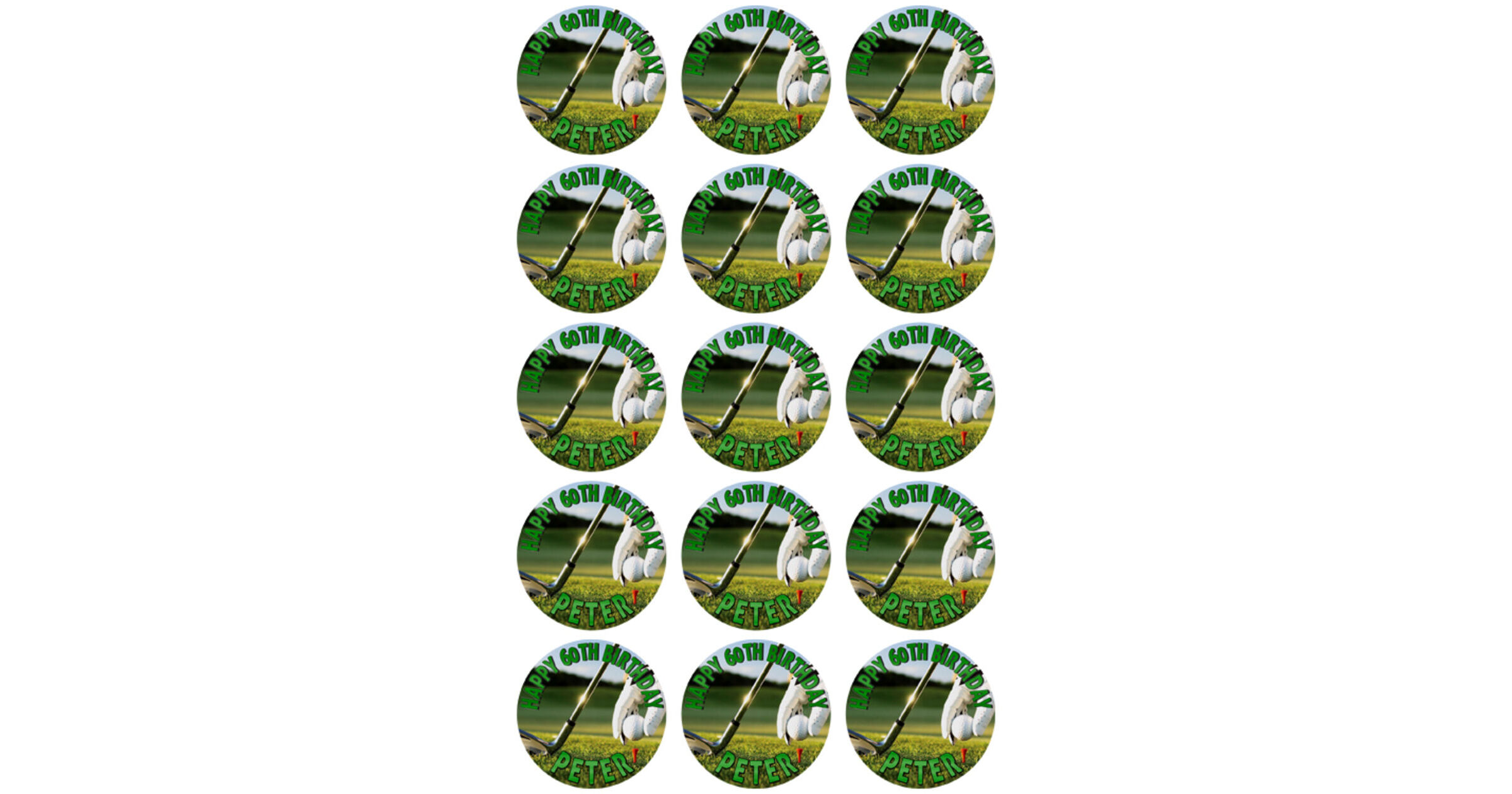 Golf (Cupcake Toppers)