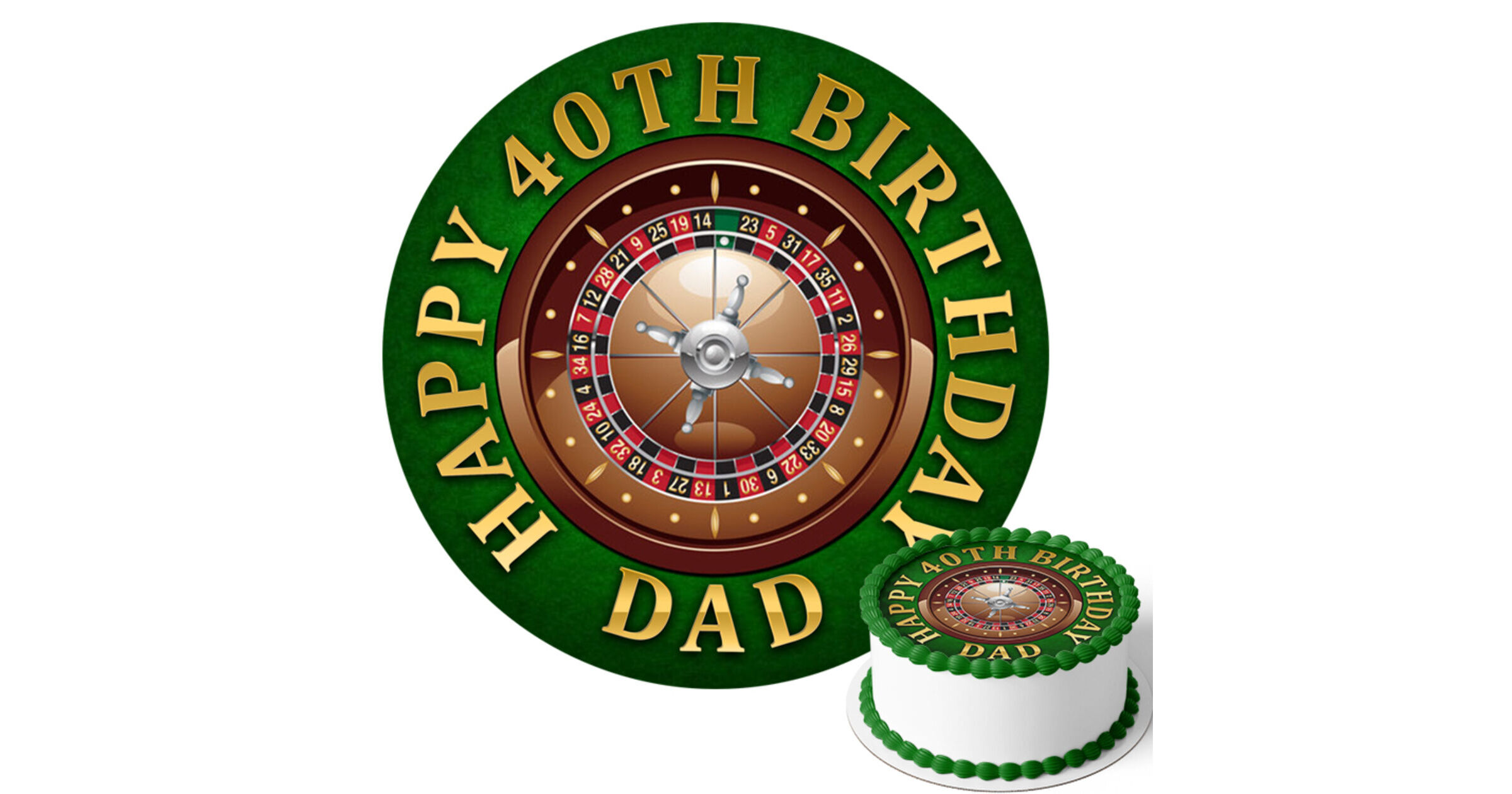 Russian Roulette (Round Cake Topper)