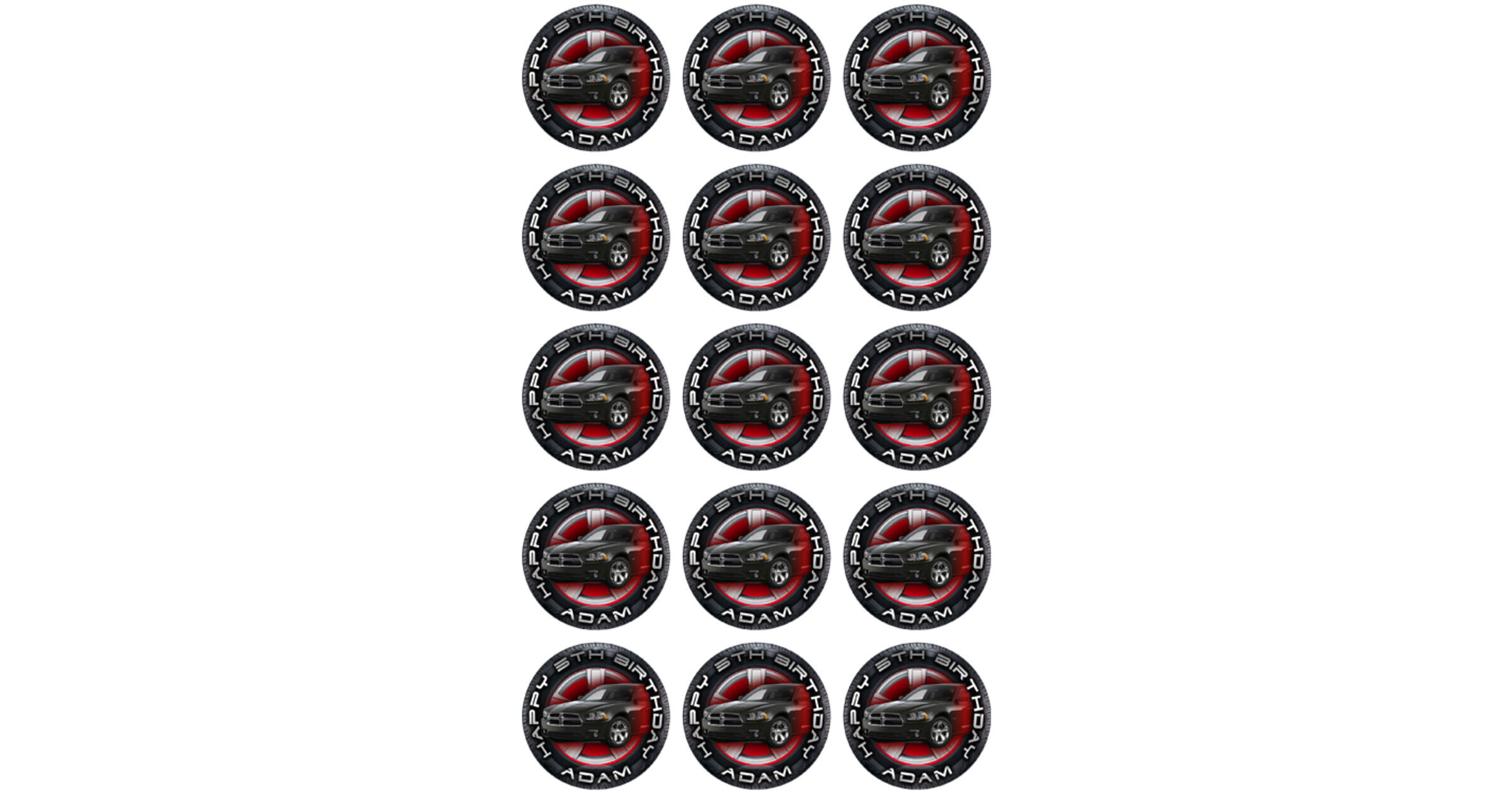 Dodge Car (Cupcake Toppers)