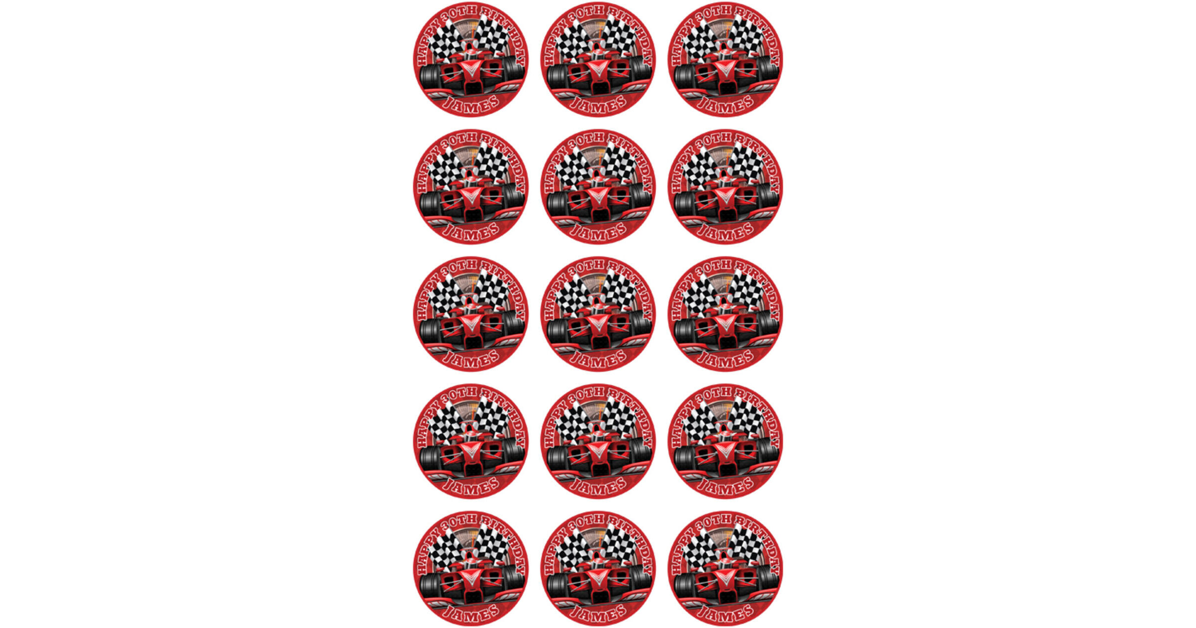 Racing Car (Cupcake Toppers)
