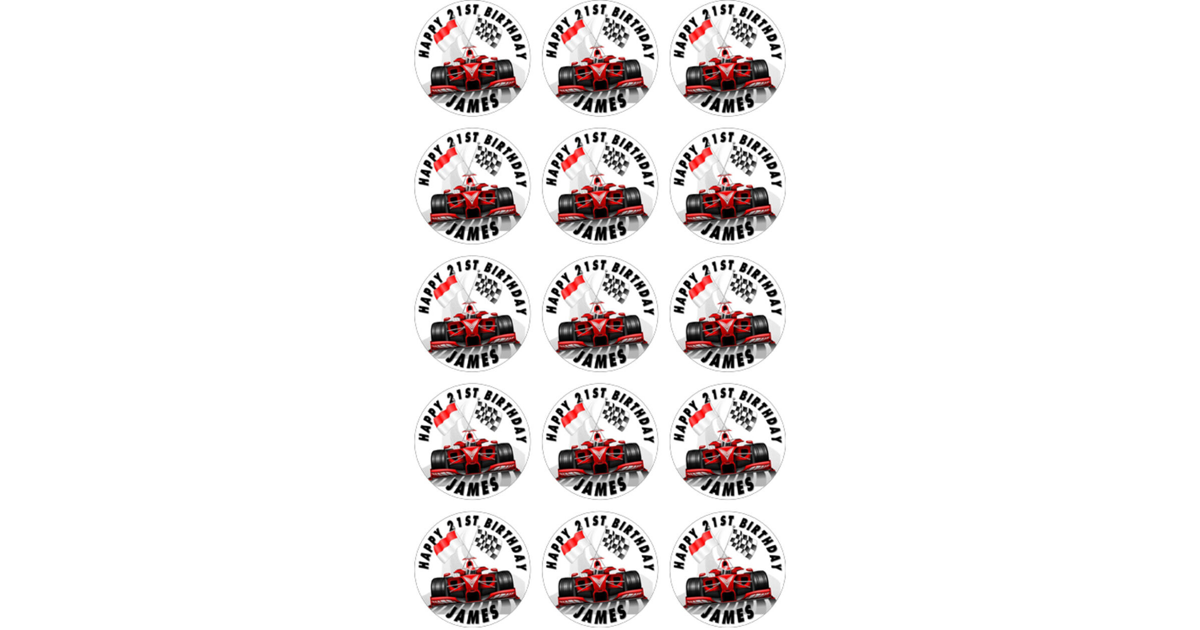 Racing Car (Cupcake Toppers)