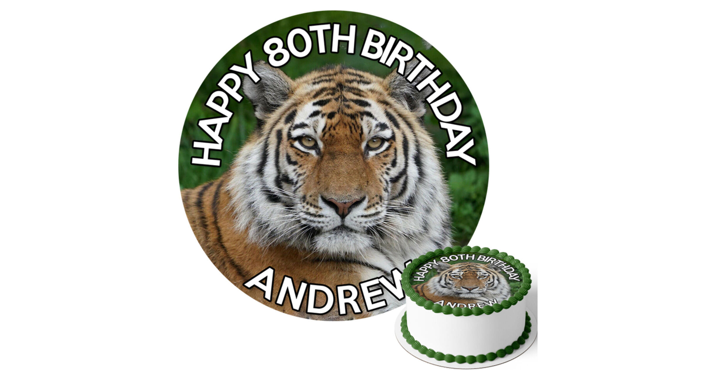 Tiger (Round Cake Topper)