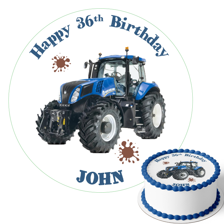 Tractor (Round Cake Topper)