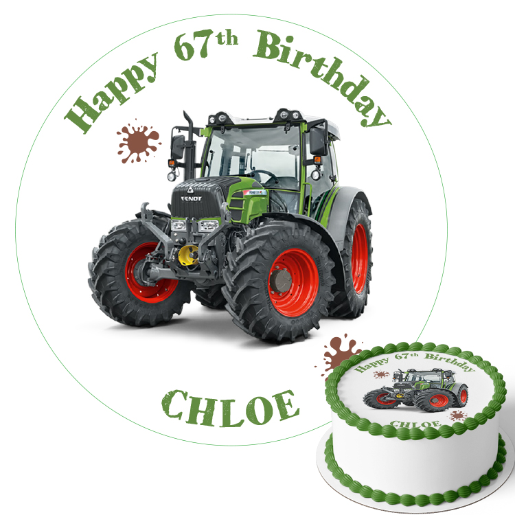 Tractor (Round Cake Topper)