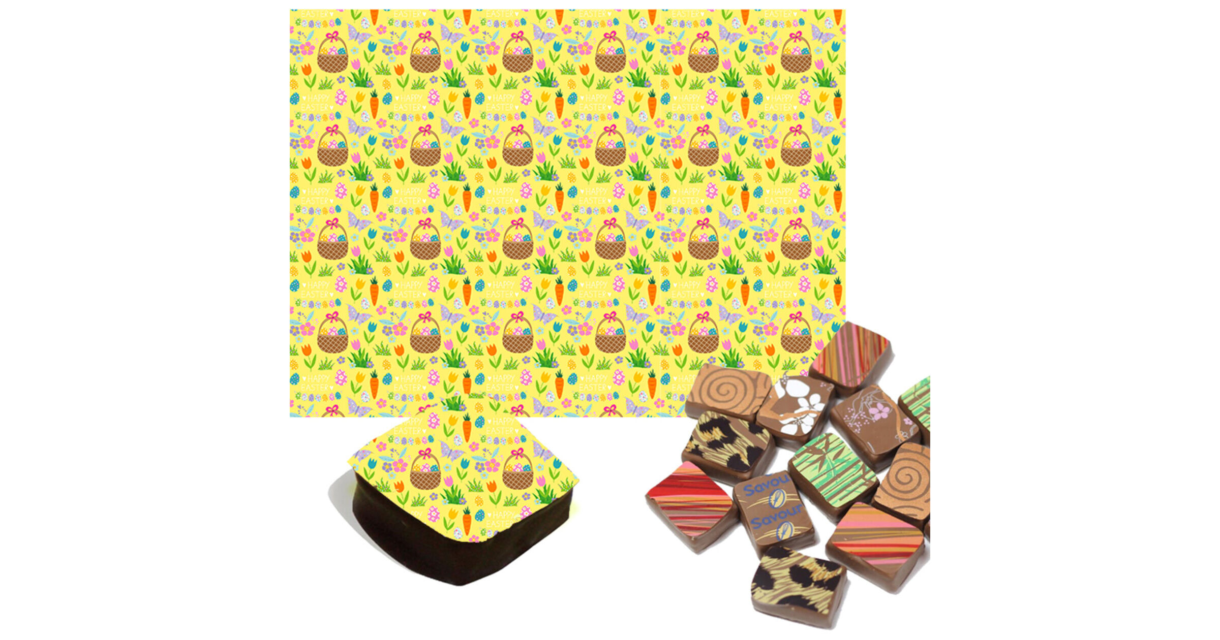 Easter Basket Chocolate Transfers